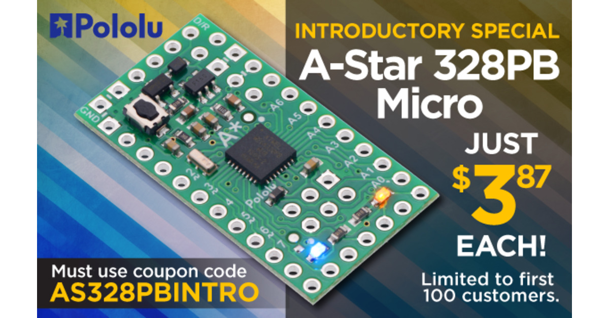 Pololu - New product: A-Star 328PB Micro