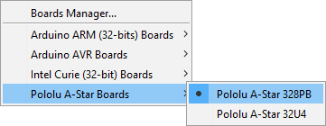 Pololu - 4.3. Programming using the Arduino IDE
