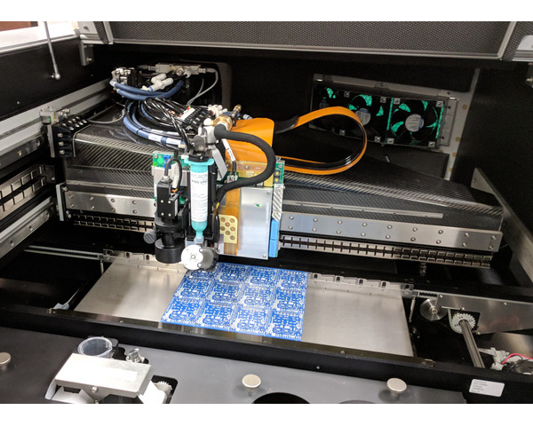 Pololu - Mycronic MY600 solder paste jet printer first print