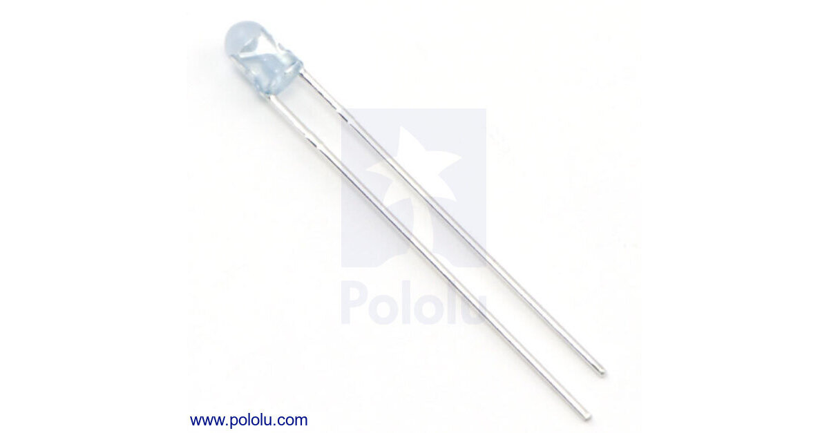 Pololu - T1 (3mm) Blue LED with Light Blue Diffused Lens