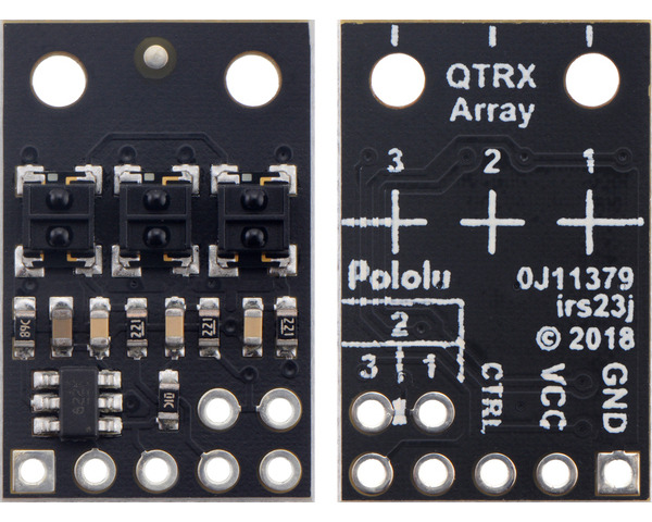 Pololu - QTRX-HD-03RC Reflectance Sensor Array: 3-Channel, 4mm Pitch ...