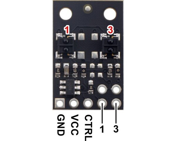 Pololu - QTRX-MD-02A Reflectance Sensor Array: 2-Channel, 8mm Pitch ...