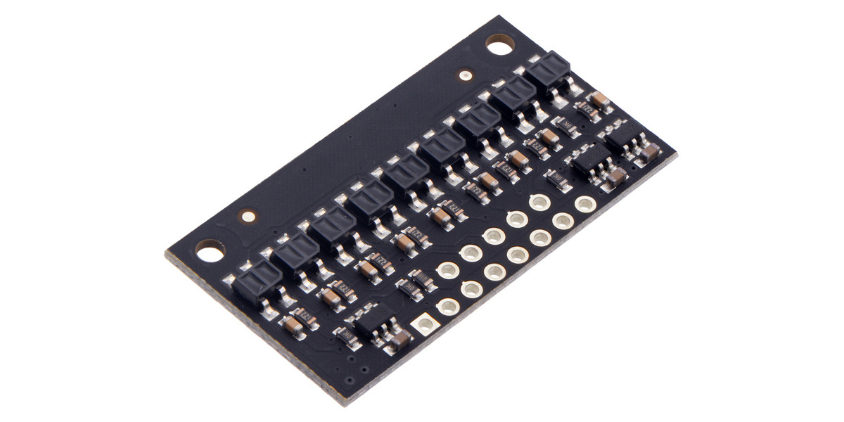 Pololu - QTR-HD-09RC Reflectance Sensor Array: 9-Channel, 4mm Pitch, RC ...