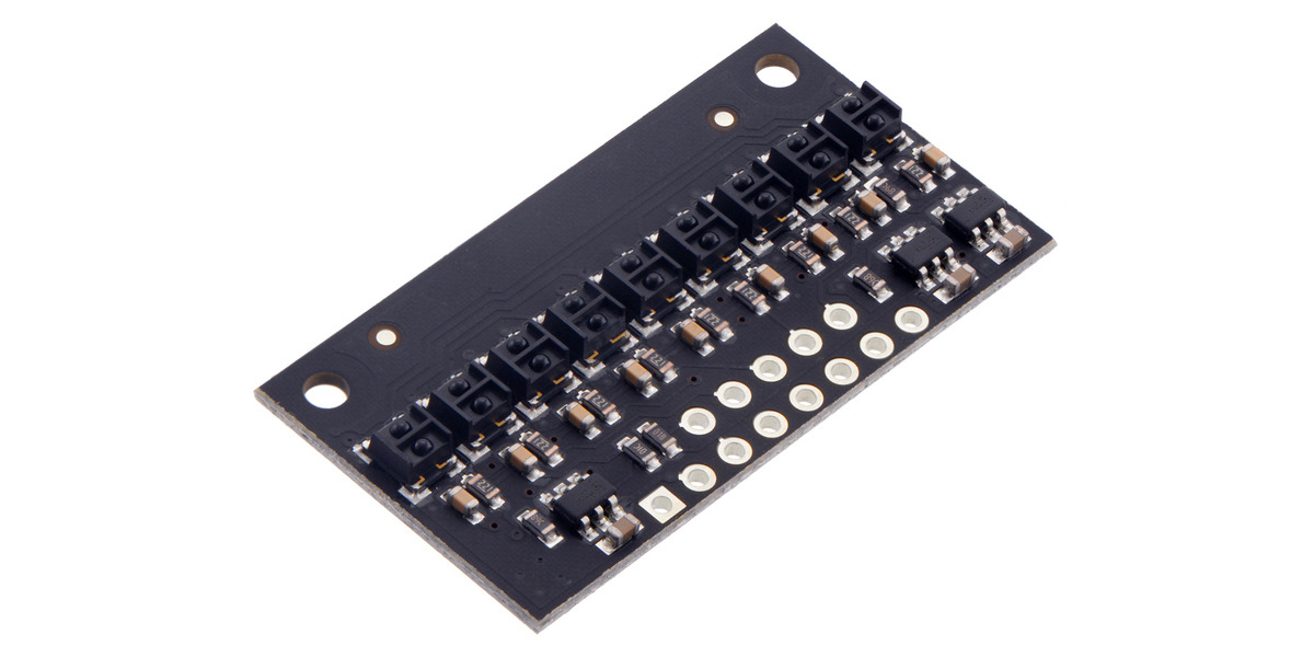Pololu - QTRX-HD-09RC Reflectance Sensor Array: 9-Channel, 4mm Pitch ...