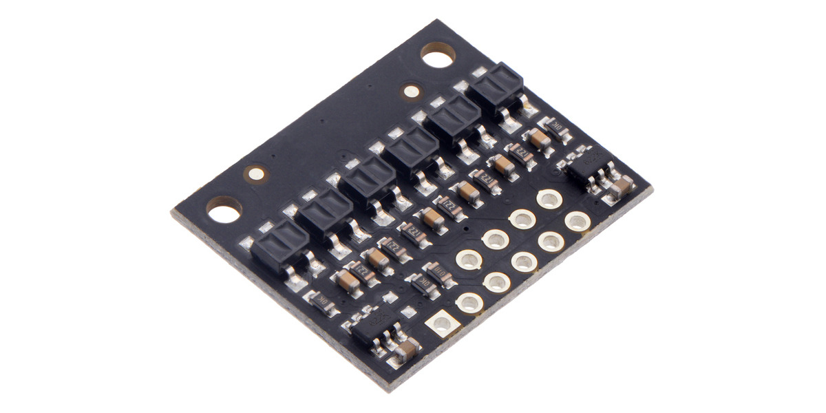 Pololu - QTR-HD-06RC Reflectance Sensor Array: 6-Channel, 4mm Pitch, RC ...