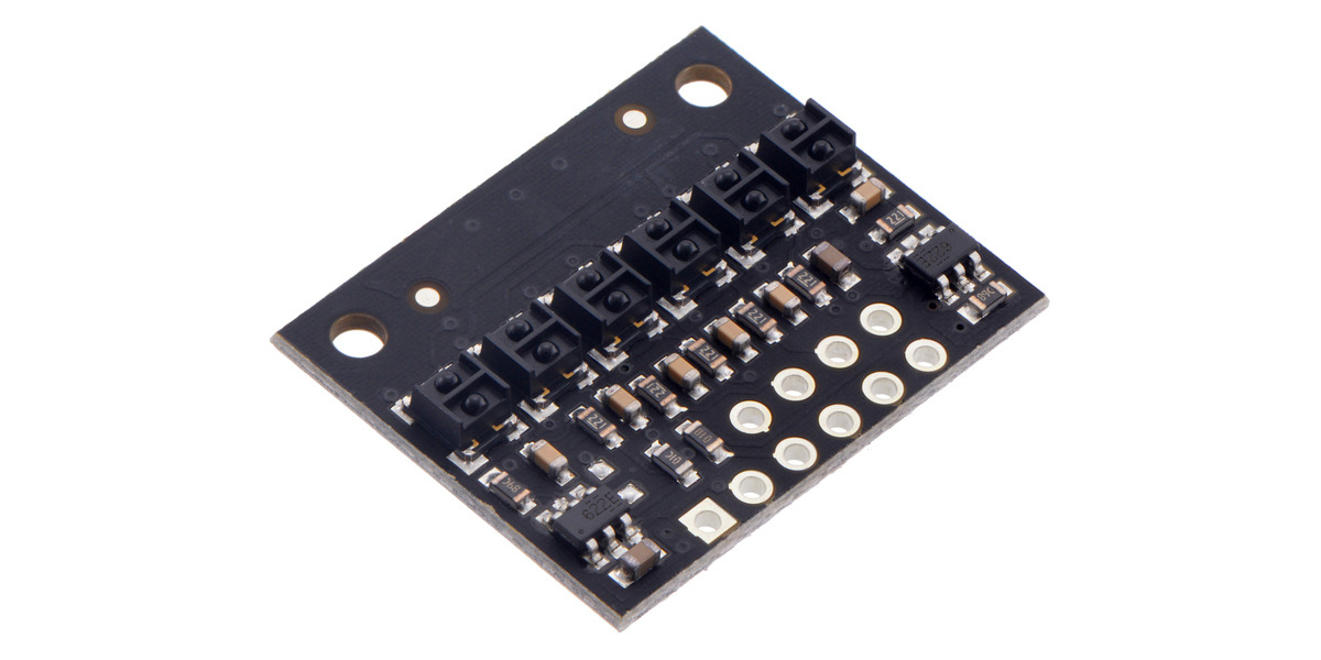 Pololu - QTRX-HD-06RC Reflectance Sensor Array: 6-Channel, 4mm Pitch ...