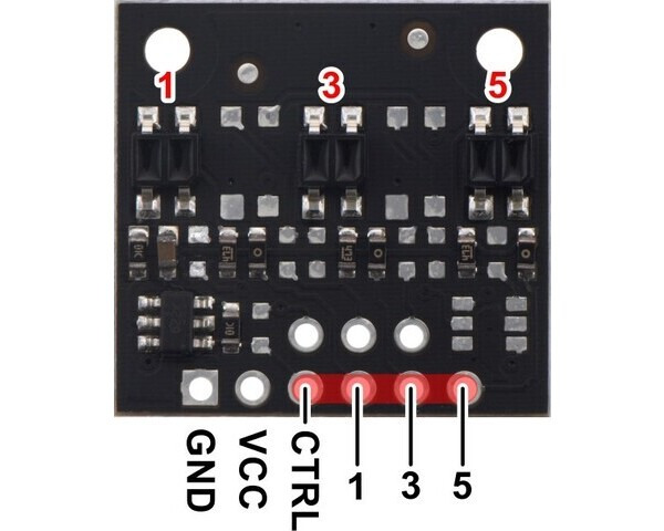 QTR-MD-03A Reflectance Sensor Array: 3-Channel, 8mm Pitch, Analog ...
