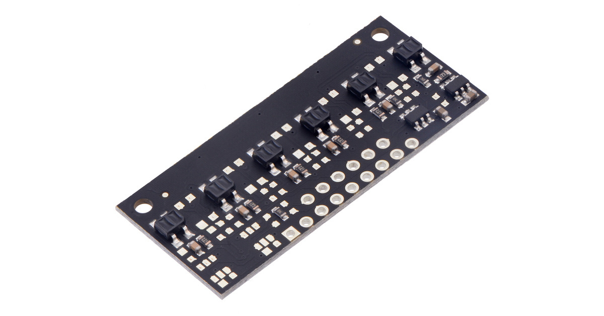 Pololu - QTR-MD-06RC Reflectance Sensor Array: 6-Channel, 8mm Pitch, RC ...