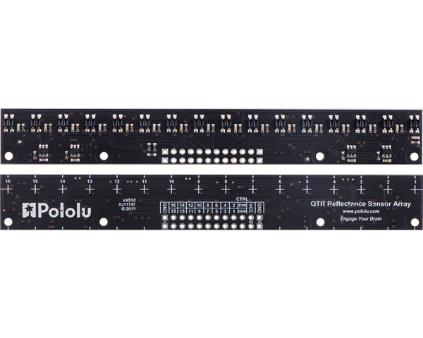 QTR-MD-16RC Reflectance Sensor Array: 16-Channel, 8mm Pitch, RC Output ...