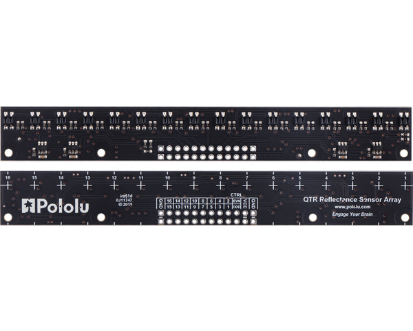 QTR-MD-16A Reflectance Sensor Array: 16-Channel, 8mm Pitch, Analog ...