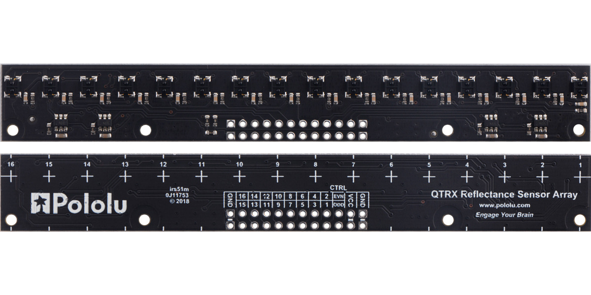 Pololu - New products: 16-channel QTR MD reflectance sensor arrays