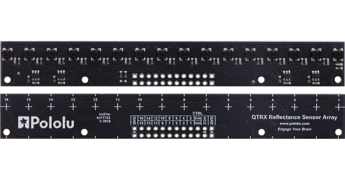 Pololu - New products: 16-channel QTR MD reflectance sensor arrays