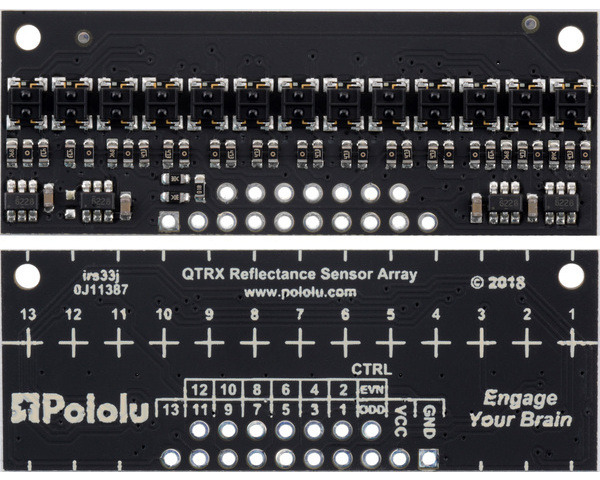 QTRX-HD-13A Reflectance Sensor Array: 13-Channel, 4mm Pitch, Analog ...